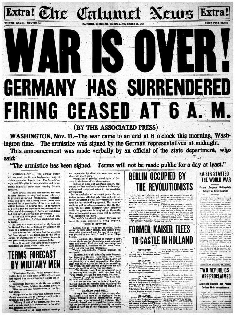 Flashback Friday: Honoring Armistice Day in the Copper Country ...