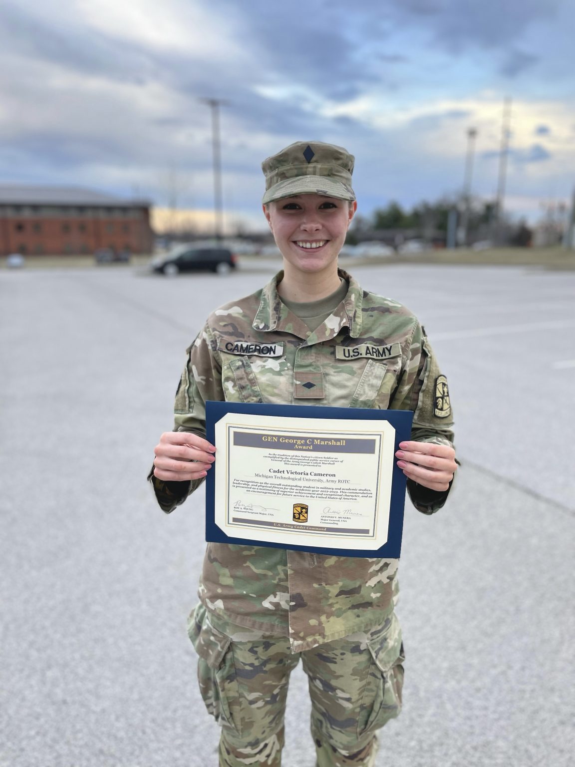Management Major Earns Army ROTC George Marshall Honor | Michigan Tech ...