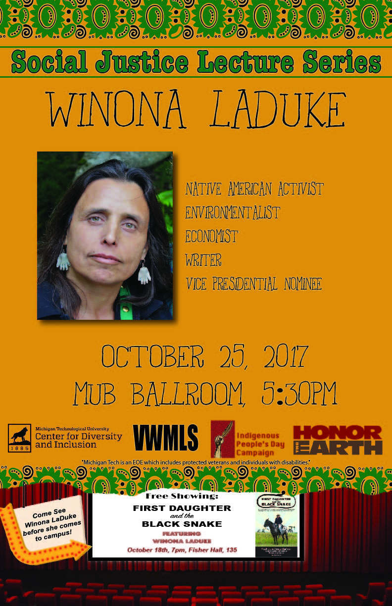 CDI Social Justice Lecture Series: Winona LaDuke, Native American ...