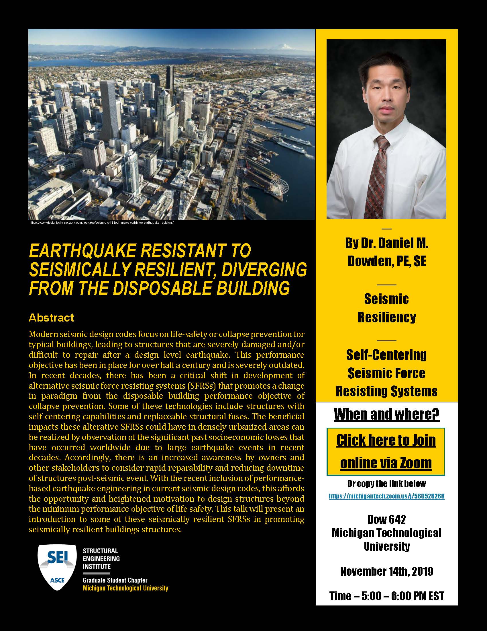 SEI Presentation - Dr. Dan Dowden (Nov 14 @ 7 pm) | CEGE Undergraduate ...