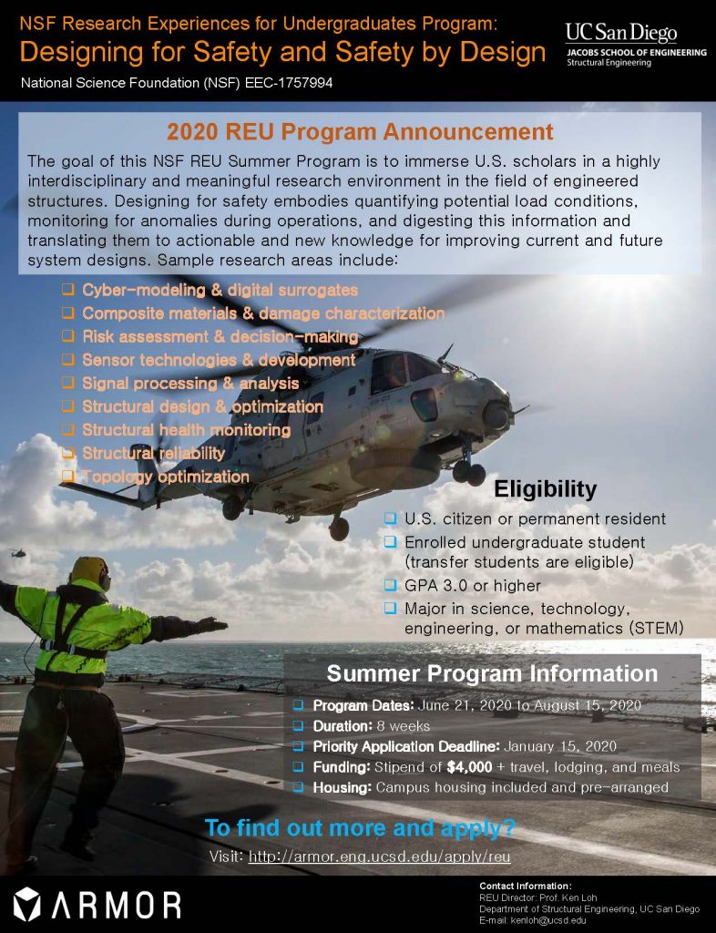 NSF REU program: UC San Diego Structural Engineering Department | CEGE ...