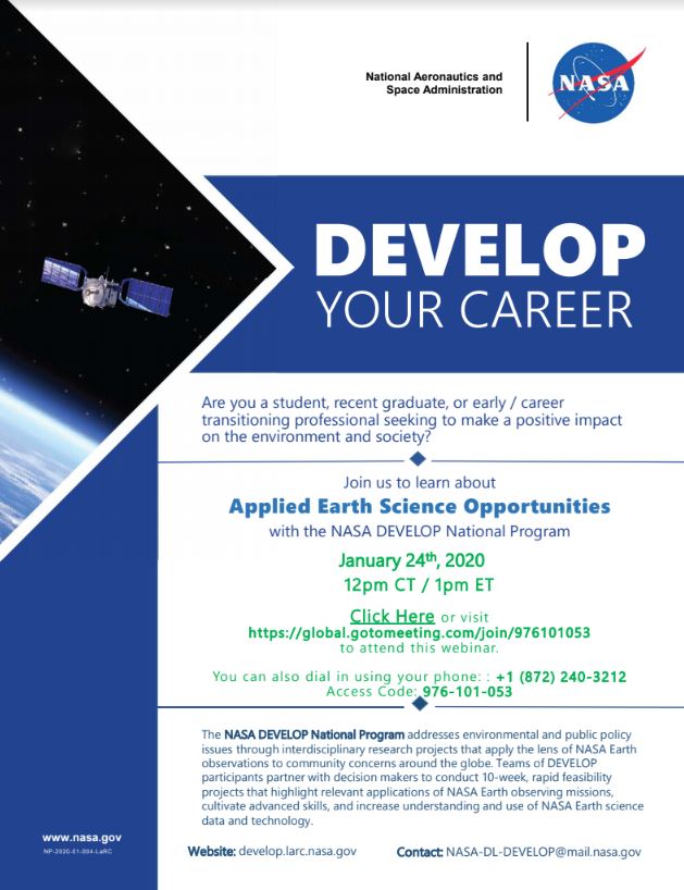 NASA DEVELOP National Program: Informational Webinars | CEGE ...