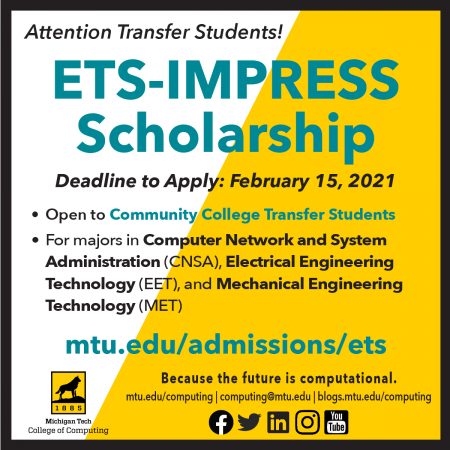 ETS-IMPRESS Scholarship for Transfer Students in Technology Majors ...