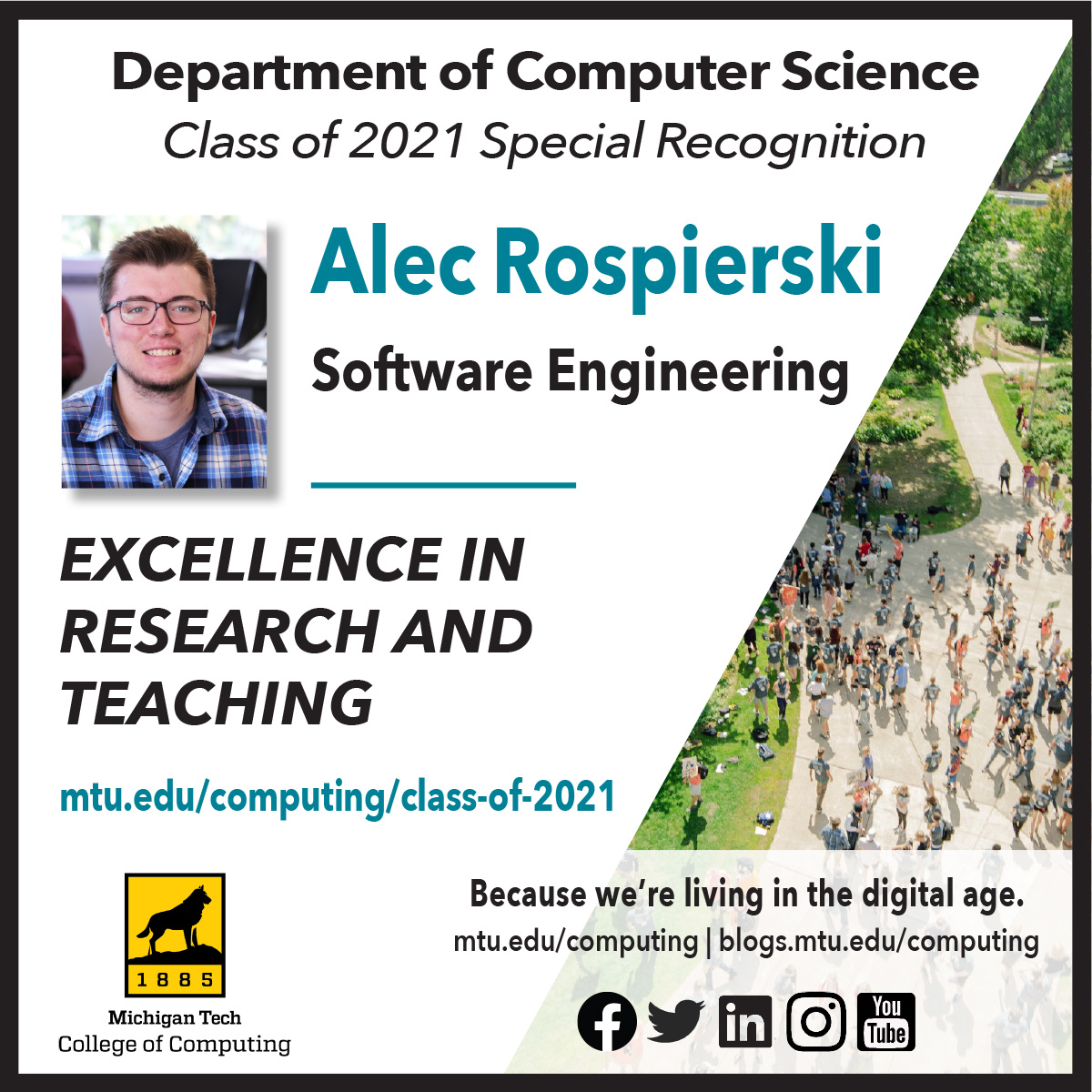 Special Recognition for Class of ’21 Computer Science B.S. Graduates ...