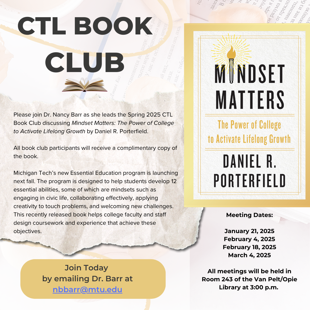 CTL Spring 2025 Book Club | Center for Teaching and Learning Blog