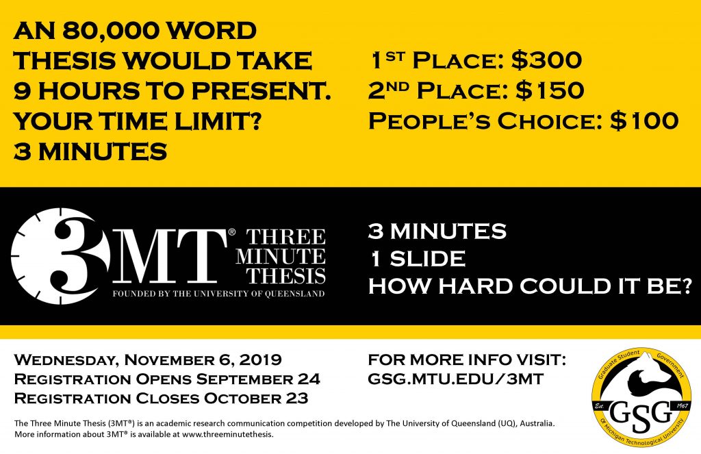 Three Minute Thesis | Graduate School Newsblog