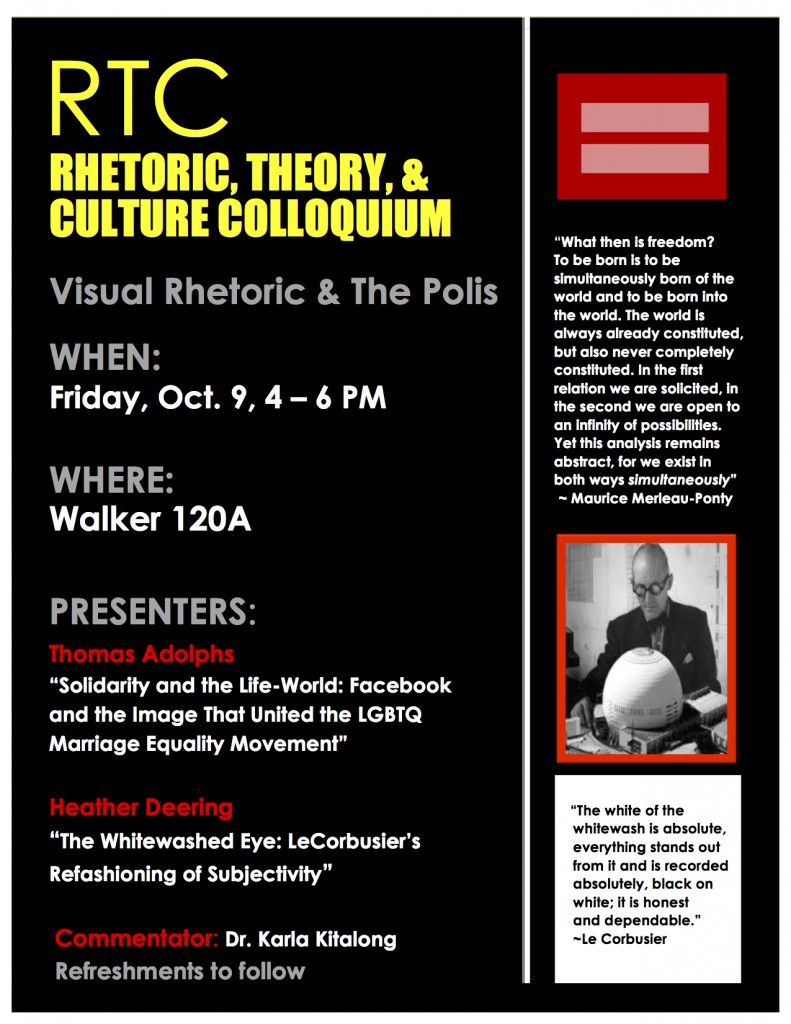 RTC Graduate Student Colloquium Series Presents "Visual Rhetoric in the ...