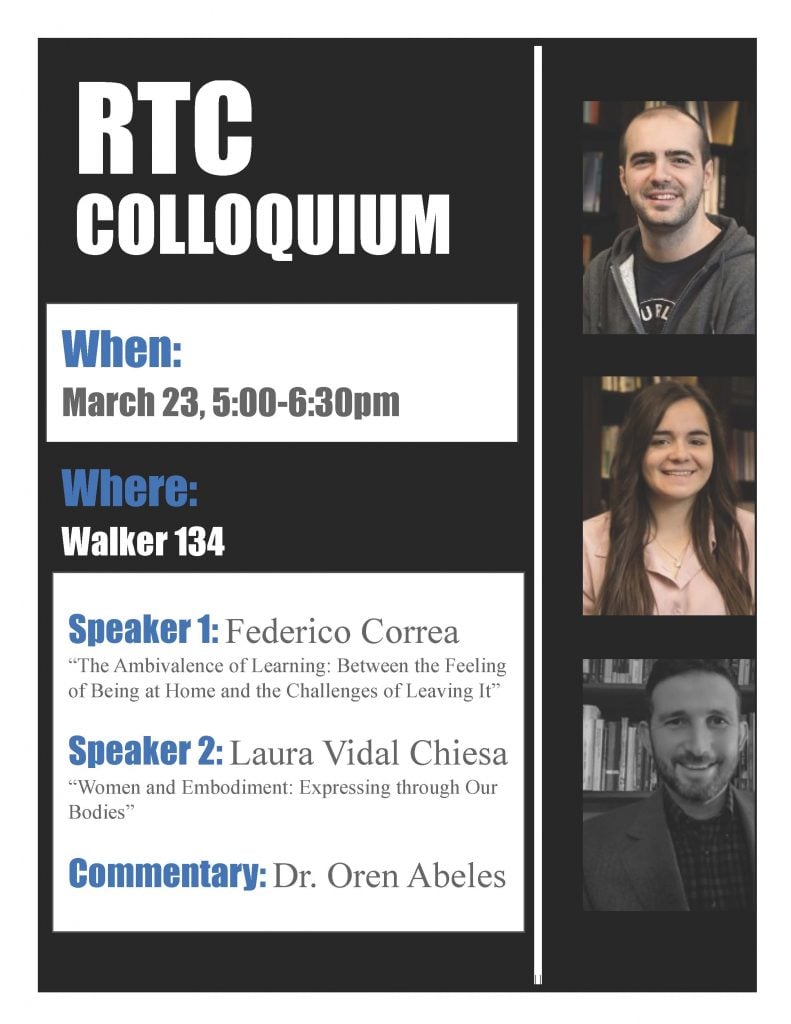 Upcoming RTC Colloquium Announced | Humanities News, Features, and ...