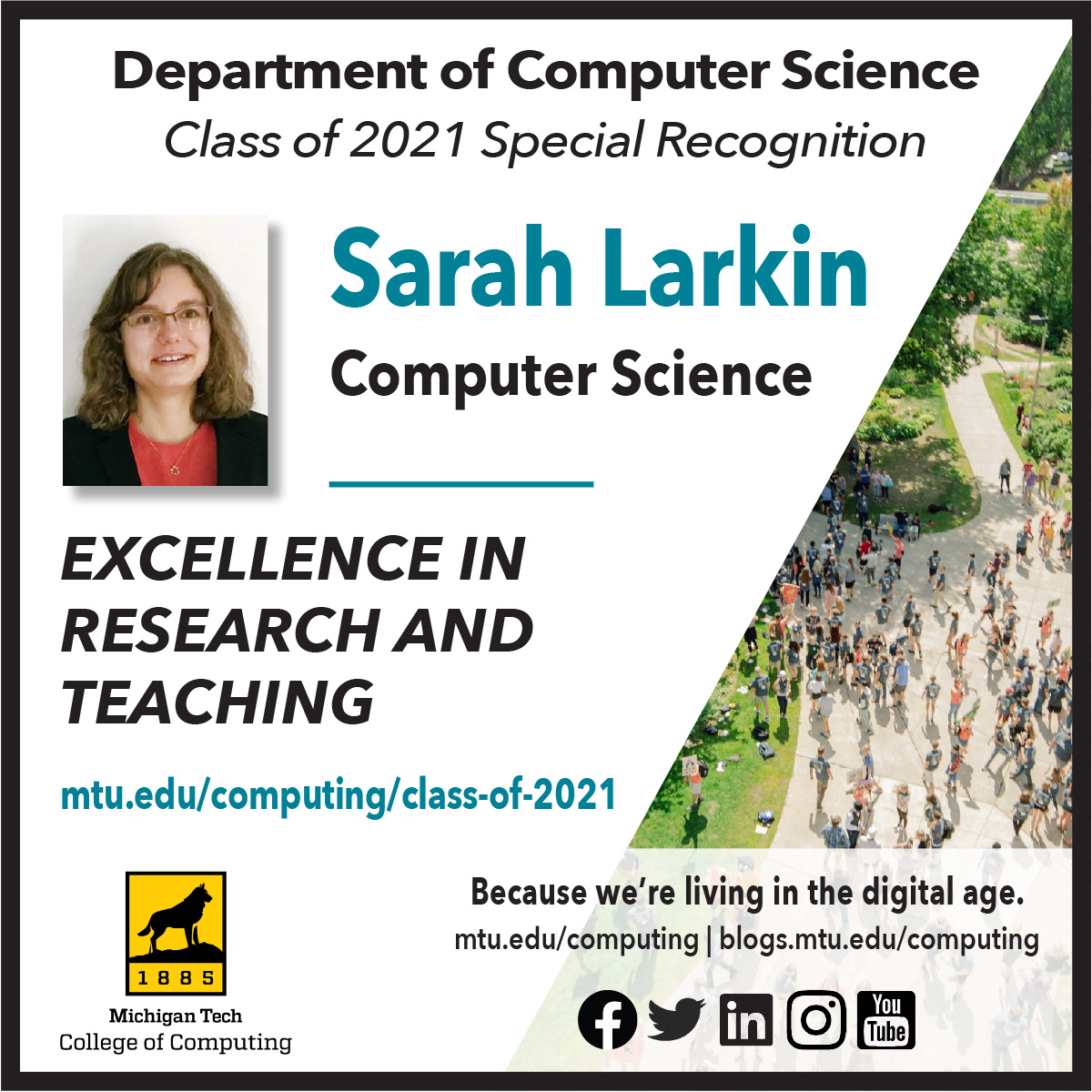 Special Recognition for Computer Science Class of ’21 B.S. Graduates ...