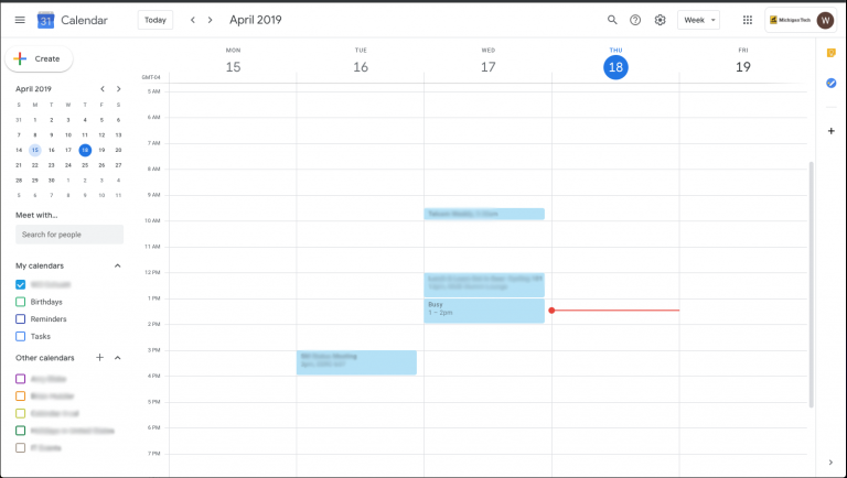 New Google Calendar feature | Michigan Tech IT News