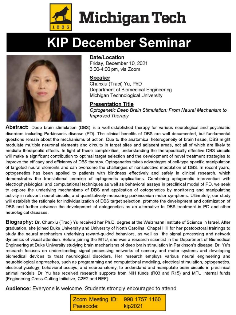 KIP December Seminar | KIP Newsblog