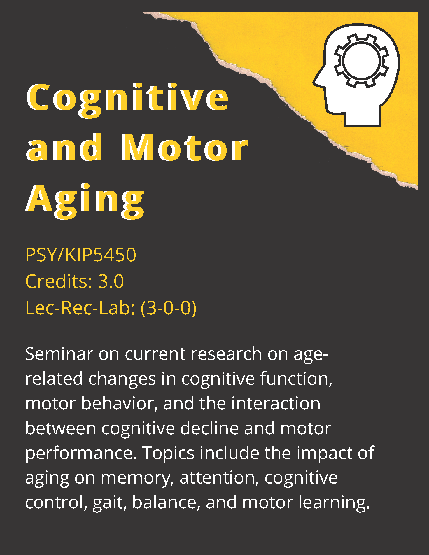 Cognitive and Motor Aging for Fall 2020 | Psychology and Human Factors News