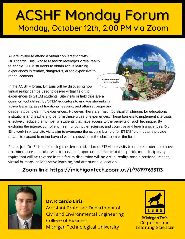 ACSHF Forum with Dr. Ricardo Eiris | Psych & Human Factors News