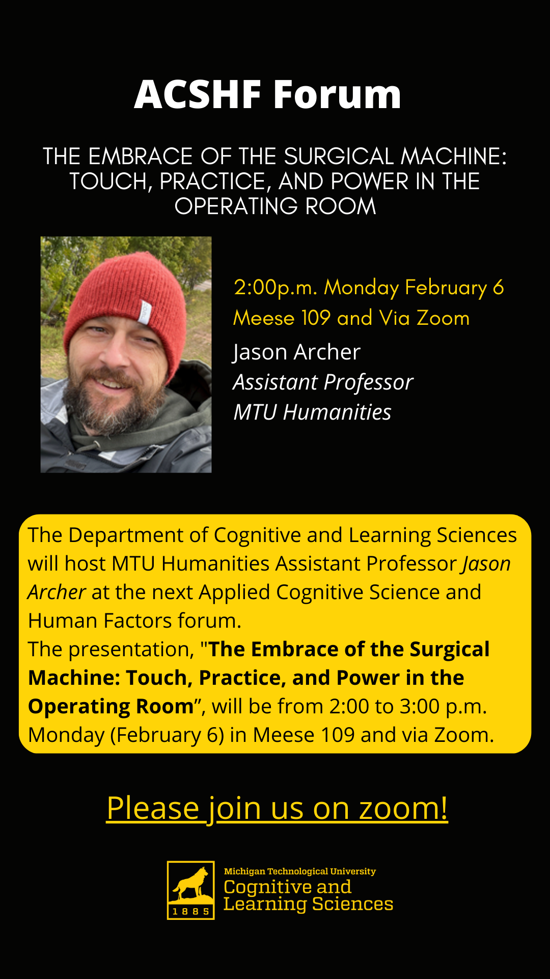 ACSHF Forum: Jason Archer | Psychology and Human Factors News